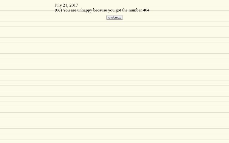 Random Generator 1 Revamped Diary