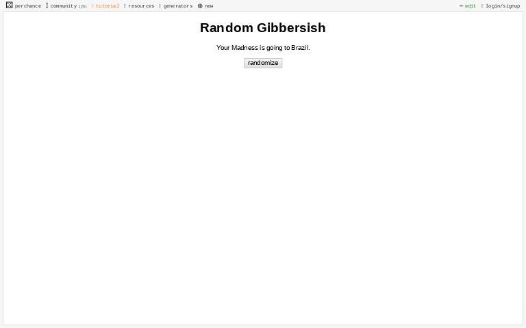 Random Gibbersish ― Perchance Generator