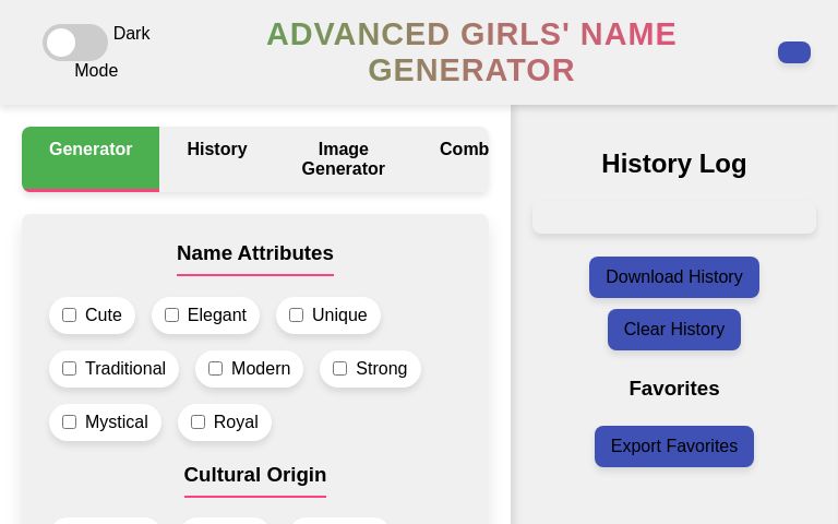 Random Girls' Name Generator