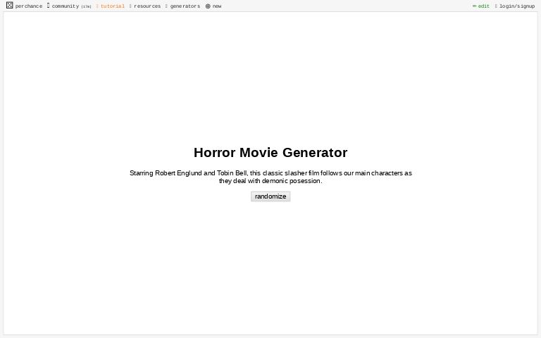 Horror Movie Generator