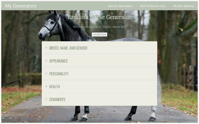 Random Horse Generator