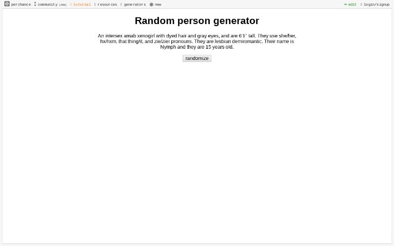 Random person generator