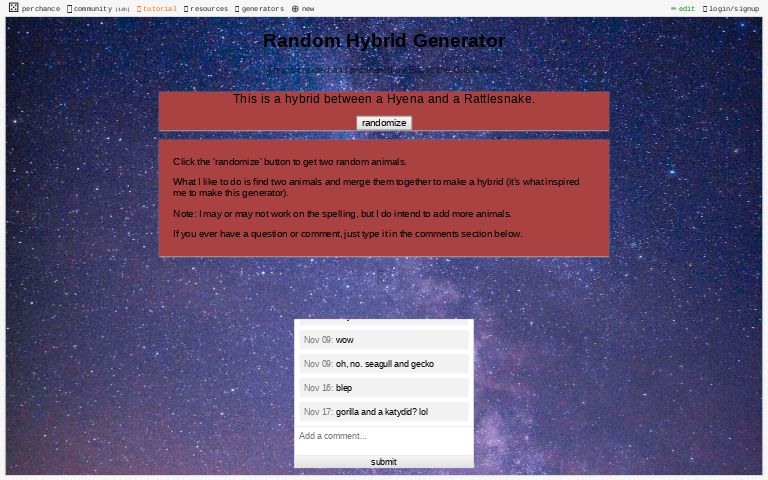Random Hybrid Generator