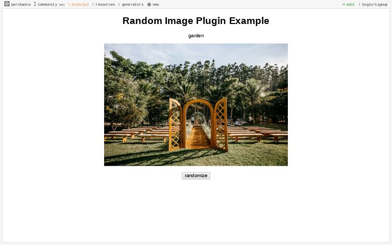 Random Image Plugin Example