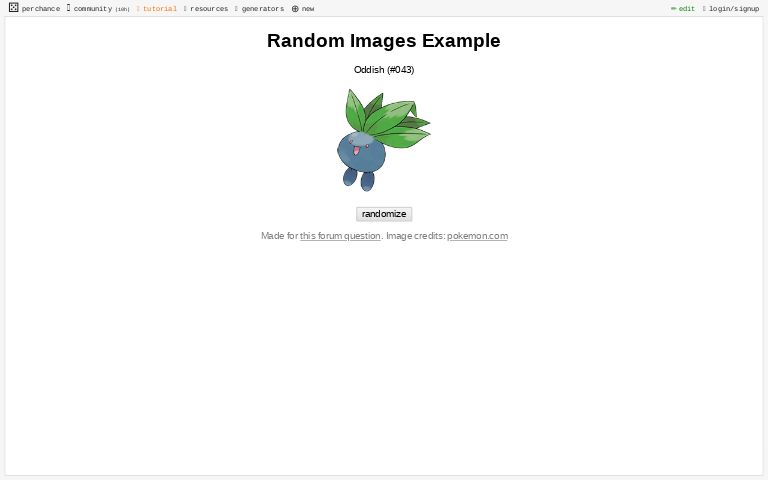 Random Images Example ― Perchance Generator