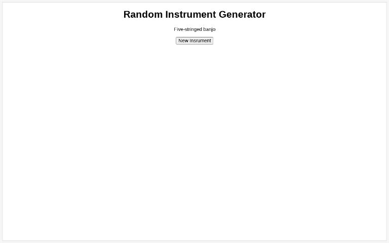 Random Instrument Generator