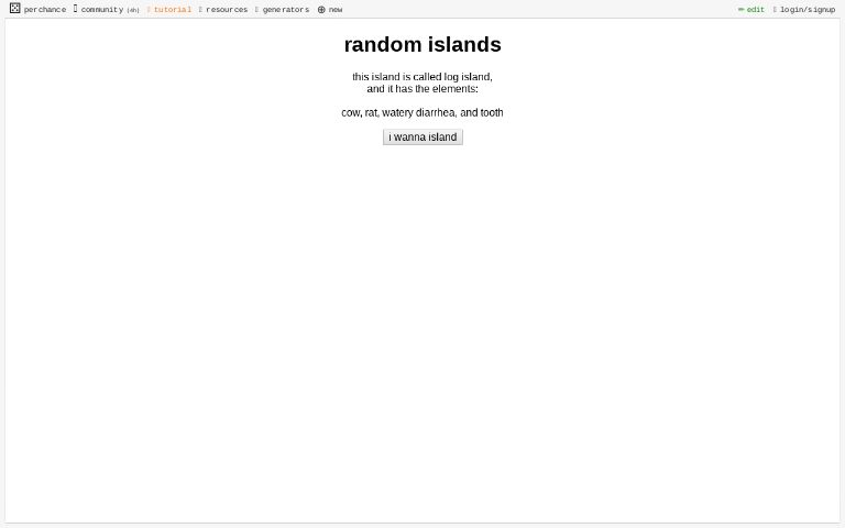 random islands ― Perchance Generator