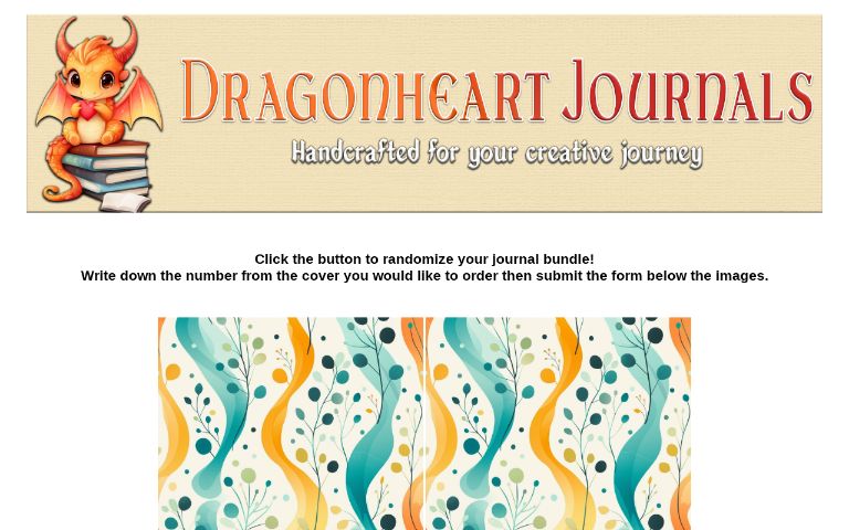 Click the button to randomize your journal bundle! Write down the ...