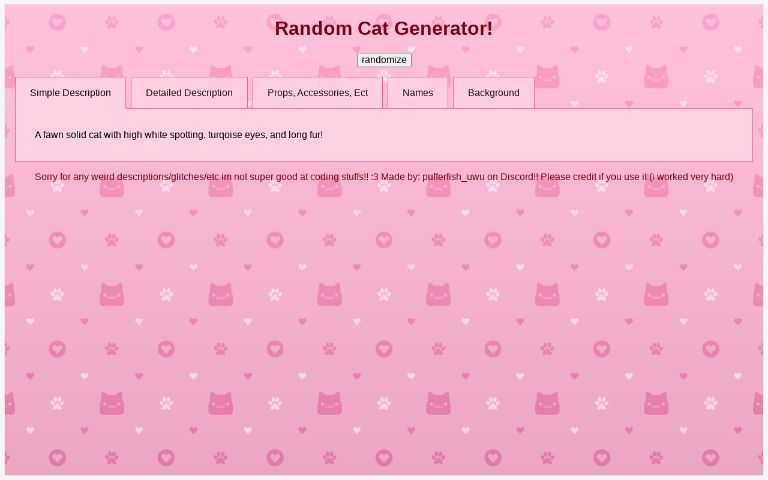 Random Cat Generator!