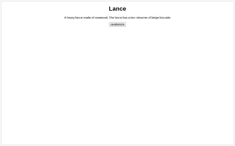 Lance ― Perchance Generator