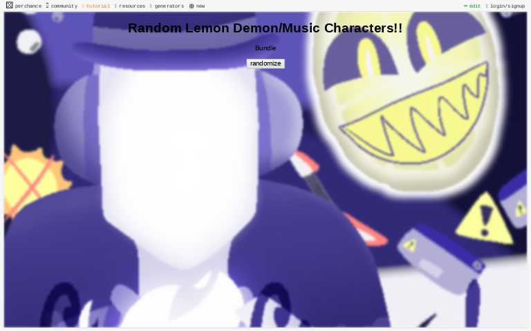 Random Lemon Demon/Music Characters!! ― Perchance Generator