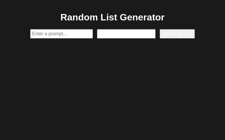 Random List Generator