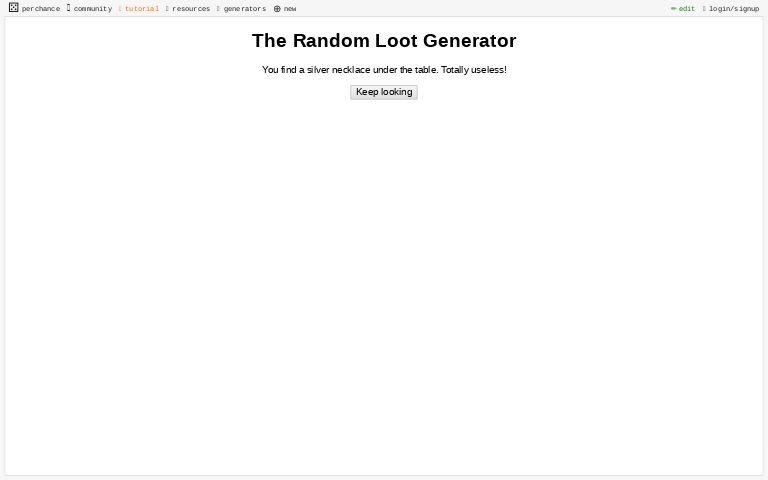 The Random Loot Generator