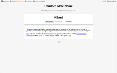 Random Male Name ― Perchance Generator