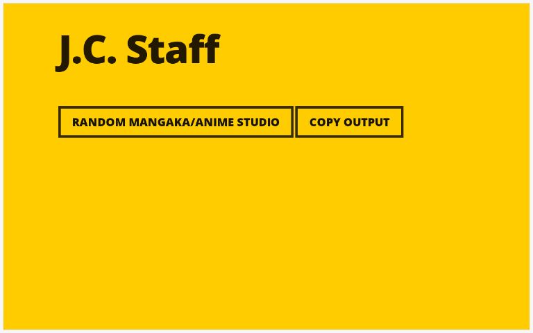 Random Mangaka ― Perchance Generator