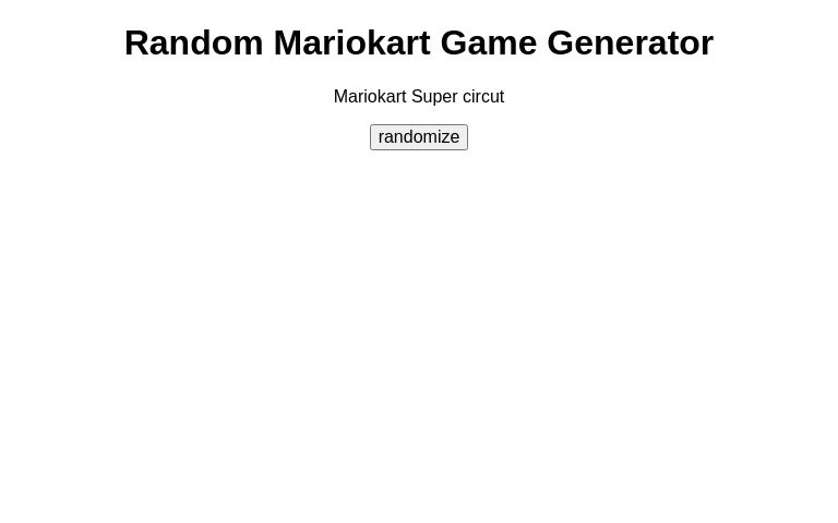 Random Mariokart Game Generator