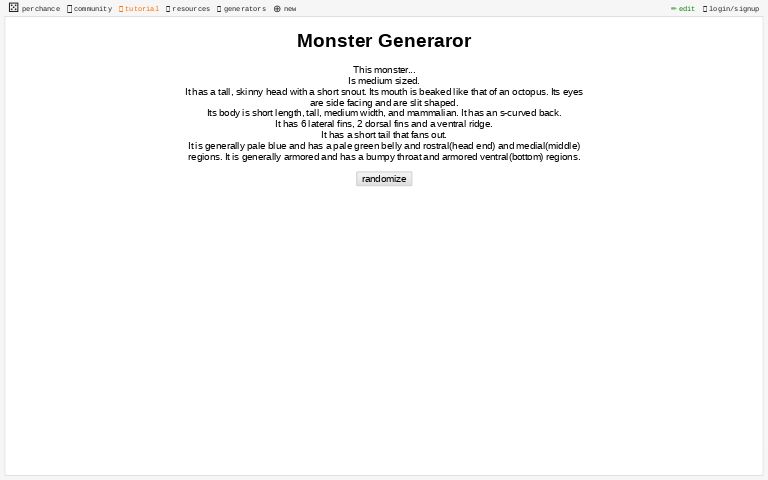 Monster Generaror
