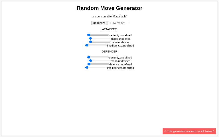 Random Move Generator