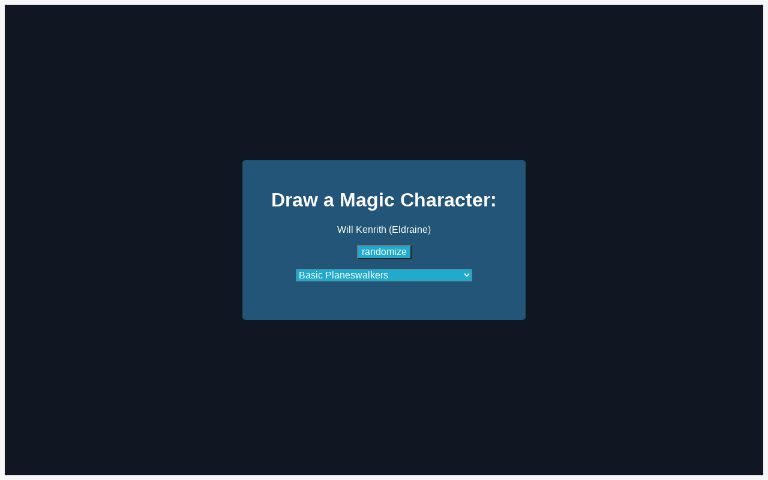 Draw a Magic Character: ― Perchance Generator