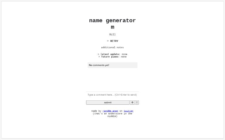 name generator m