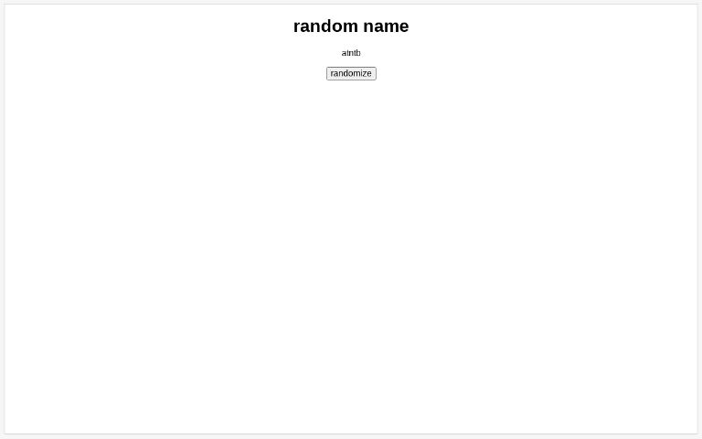 random name ― Perchance Generator