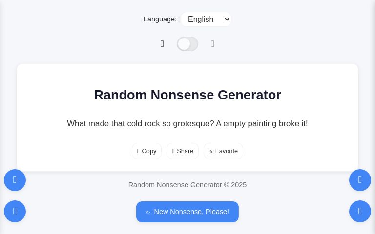 Random Nonsense Generator