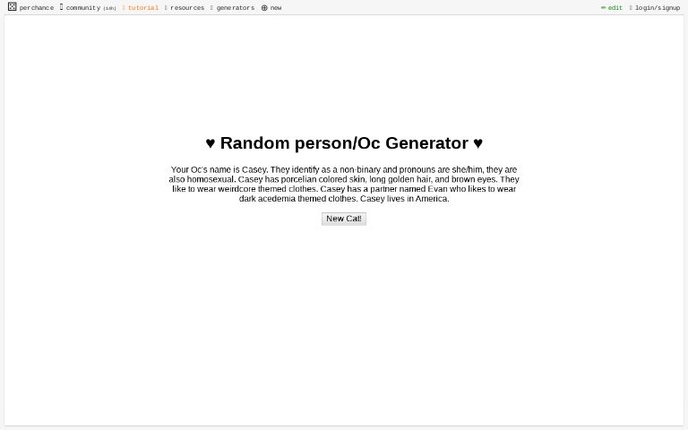 ♥ Random person/Oc Generator ♥