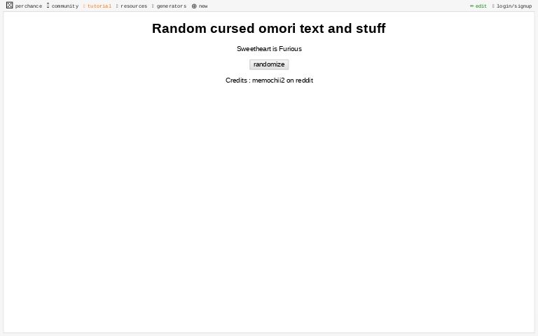 Random cursed omori text and stuff ― Perchance Generator