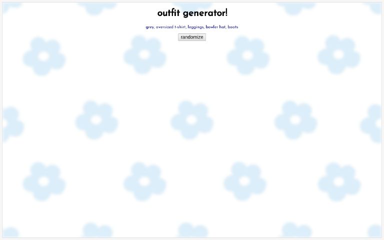outfit generator!