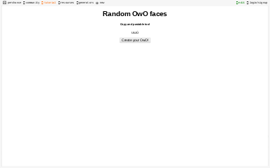 Random OwO faces ― Perchance Generator