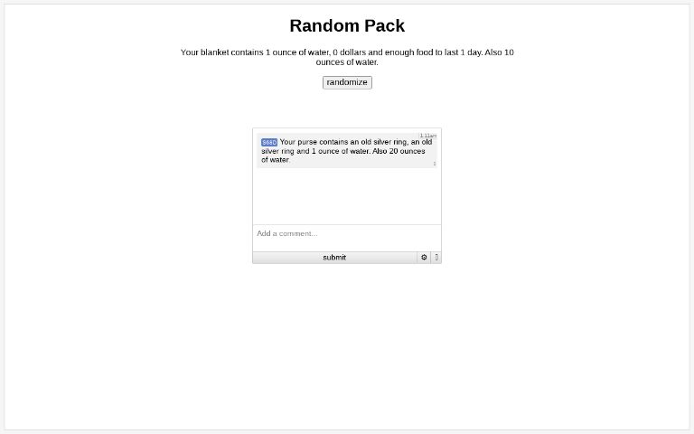 Random Pack ― Perchance Generator