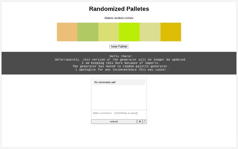 Randomized Palletes ― Perchance Generator