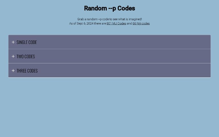 Random --p Codes ― Perchance Generator