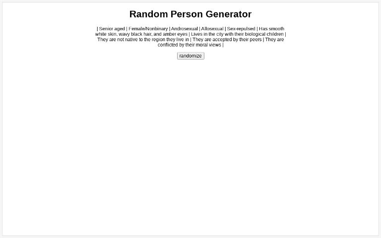 Random Person Generator