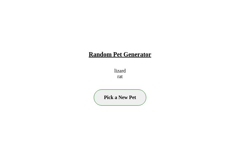 Random Pet Generator