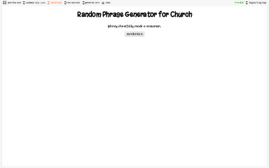 Random Phrase Generator for Church