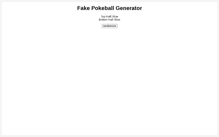 Fake Pokeball Generator