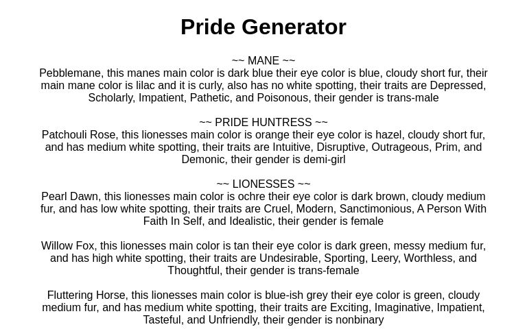Pride Generator