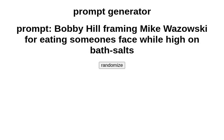 random-prompt-backup ― Perchance Generator