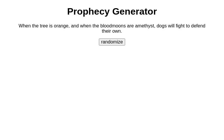 Prophecy Generator