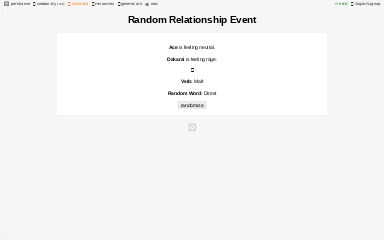 Random Relationship Event ― Perchance Generator