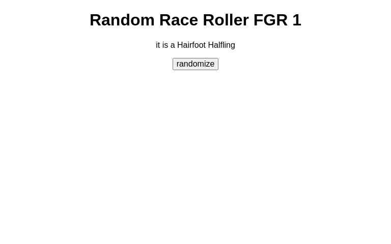 Random Race Roller FGR 1 ― Perchance Generator