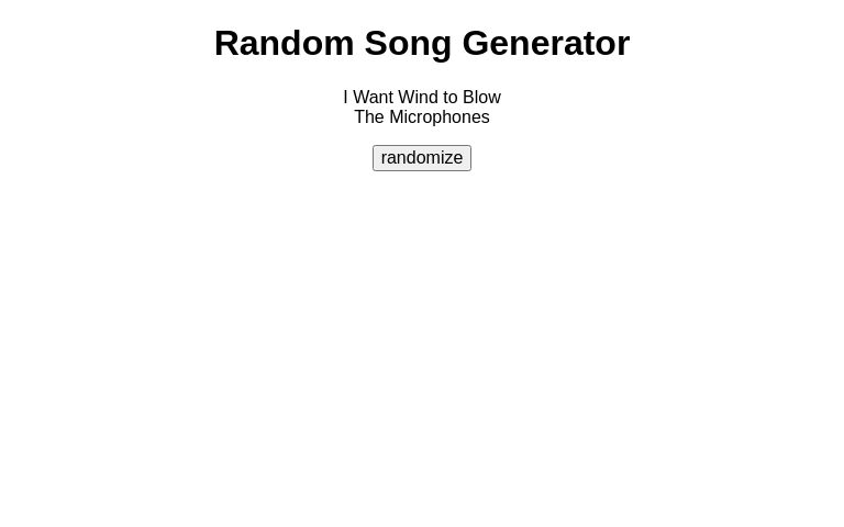 Random Song Generator