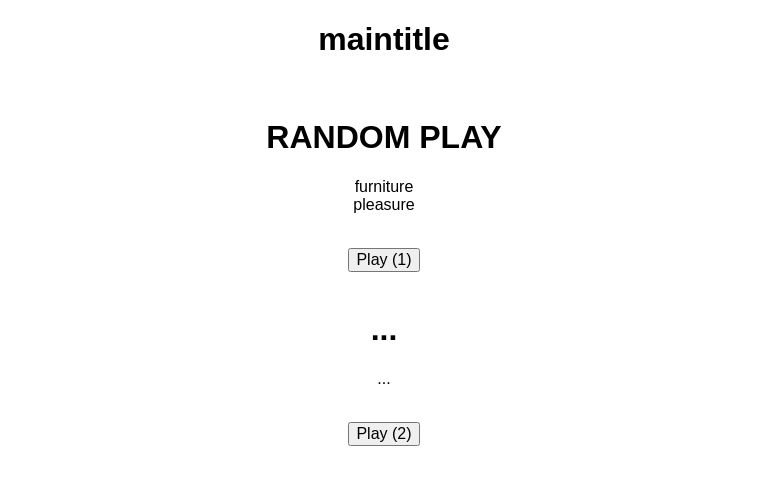 maintitle ― Perchance Generator
