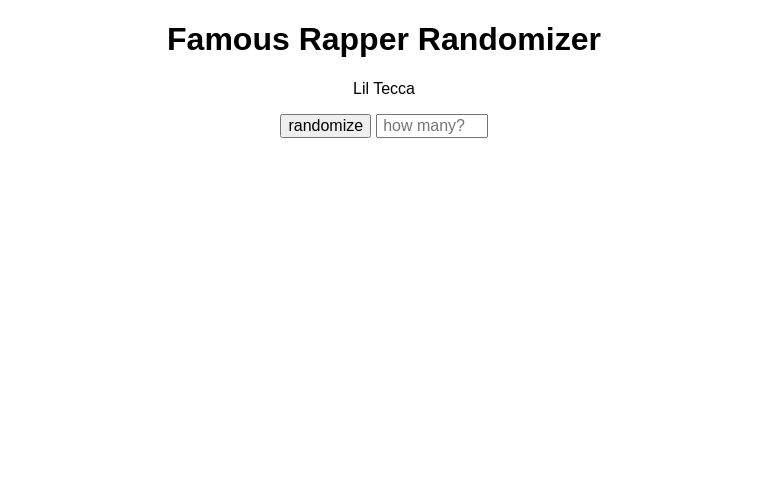 Famous Rapper Randomizer ― Perchance Generator