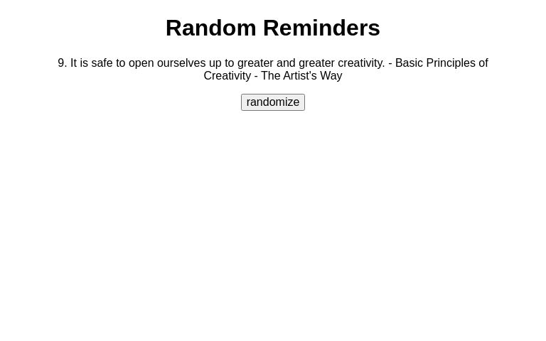 Random Reminders ― Perchance Generator