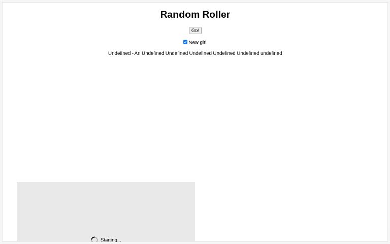 Random Roller ― Perchance Generator