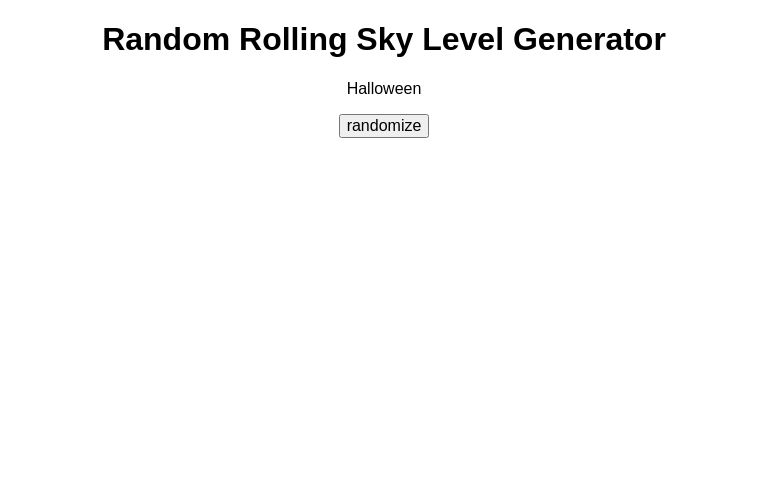 Random Rolling Sky Level Generator