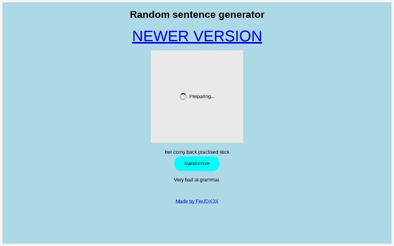 Random sentence generator