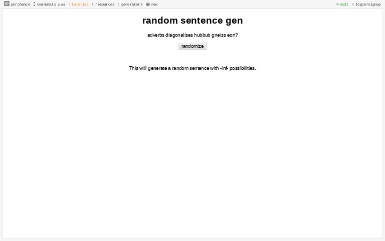 title ― Perchance Generator